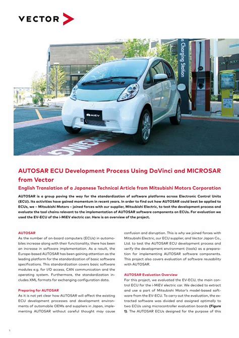 Pdf Autosar Ecu Development Process Using Davinci And · 2 Ecu