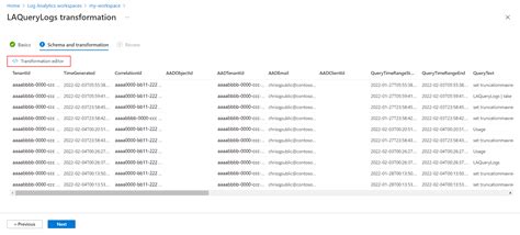 Create A Transformation In Azure Monitor Azure Monitor Azure Docs