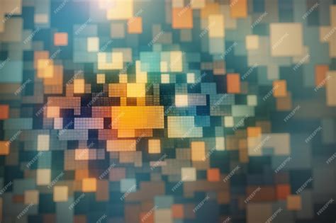 Premium Photo Censor Blur Effect Texture Abstract Digital Mosaic