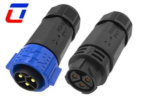 50a Waterproof Male Female Connector 3 Pin Circular Power Connector For