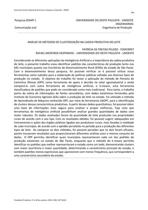 Pdf Clustering Methods Analysis At Milk Production Chain