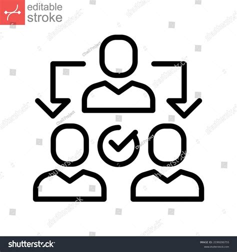 Assignment Delegate Delegating Distribution Business Line Stock Vector Royalty Free 2199200755