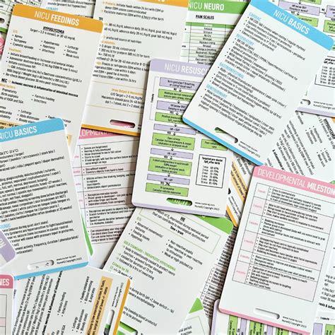 Printable Nursing Reference Cards
