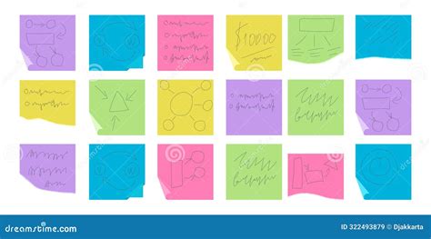 Kanban Project Management System Flat Cartoon Illustration Objects Isolated On White