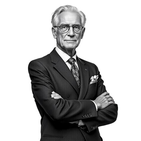 A Black And White Photo Of A Man In A Suit 59915944 Png