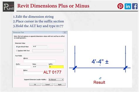 Revit Dimensions Plus Or Minus Design Reference Dimensions Text