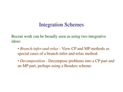 Ppt Integrating Constraint Programming And Mathematical Programming