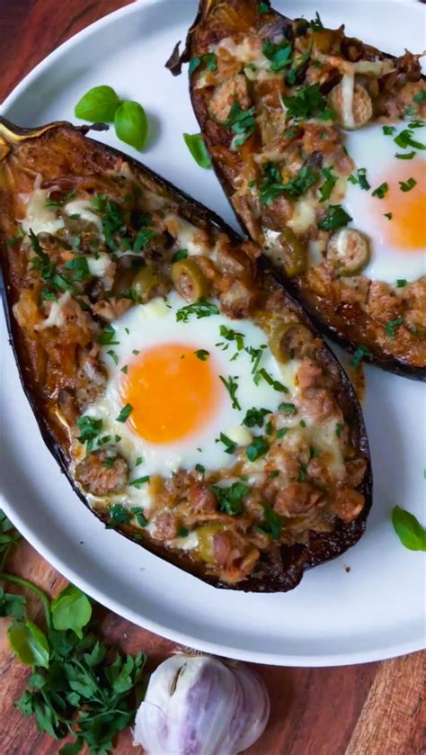 Baked Aubergine With Tuna And Egg Keto Low Carb My Simple World By