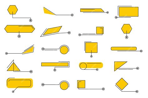 콜아웃 제목 배너입니다 미래형 콜아웃 템플릿 디지털 라인 텍스트 프레임 상자 및 콜아웃 랩 프리미엄 벡터