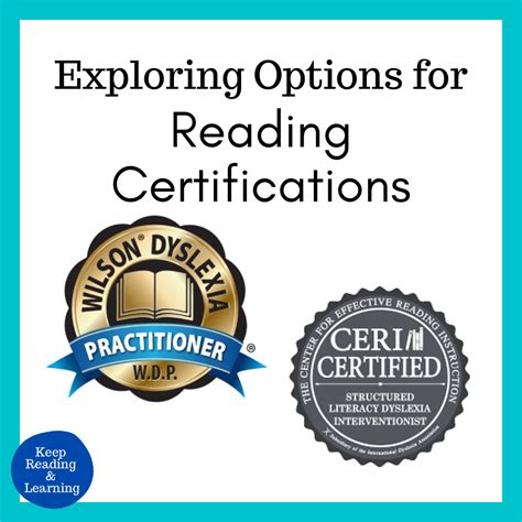 Reading Certification Options Become A Dyslexia Interventionist Keep Reading And Learning