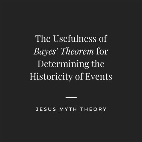 The Usefulness Of Bayes Theorem For Determining The Historicity Of