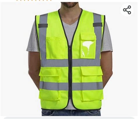 Reflective Visibility Multi Pocket Wear Safety Vest E Weal