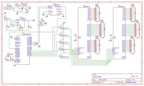 Nixie Tube Clock Schematic