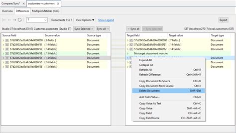 How To Compare MongoDB Collections Studio T