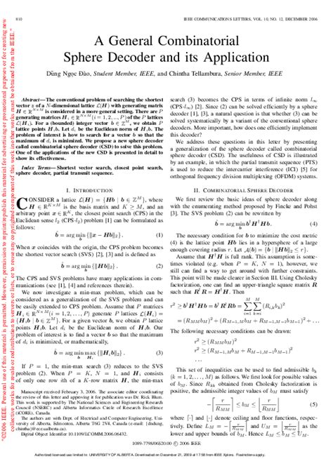 pdf a general combinatorial sphere decoder and its application dung