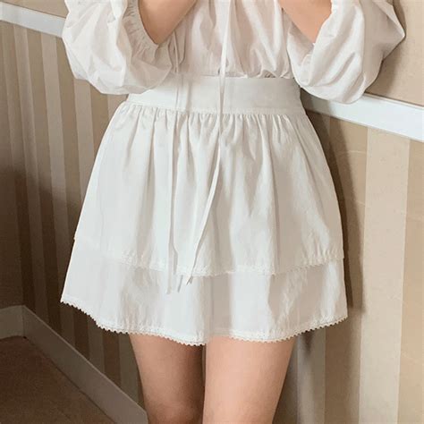 베리 캉캉 플레어 레이스 스커트 2color [벚꽃룩][꽃놀이룩][봄 스커트][봄] 에이블리