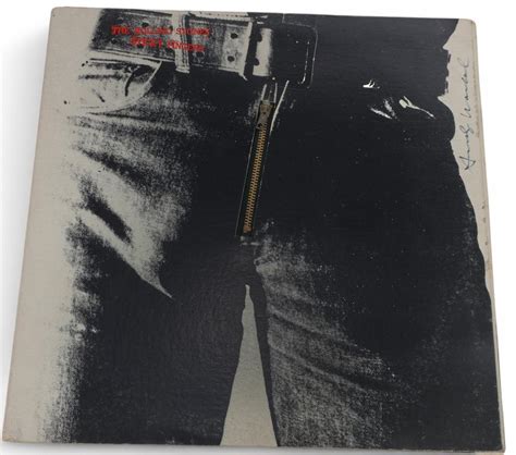 Lot An Andy Warhol Signed Rolling Stones Sticky Fingers Album Cover
