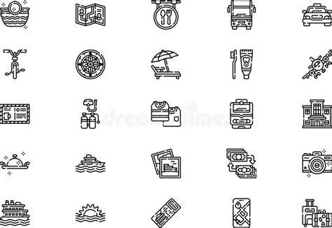 Tourism Icons Collection Is A Vector Illustration With Editable Stroke