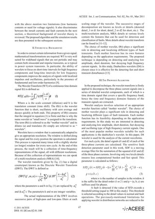 A Sensitive Wavelet Based Algorithm For Fault Detection In Power Distribution Networks PDF