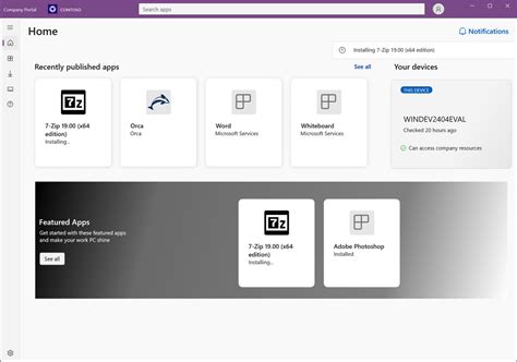 windows용 intune 회사 포털 앱에서 회사 앱 설치 microsoft intune microsoft learn