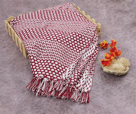 Red Cotton Throws For Sofa Bed Feature Impeccable Finish Easily