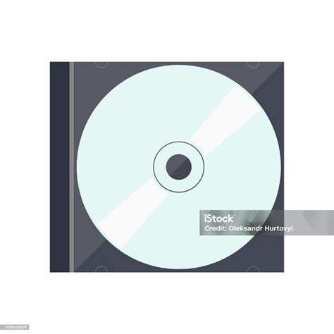 컴팩트 디스크 케이스의 Cd 디스크 Cd 또는 Dvd 표준 모델 맨 위 보기입니다 콤팩트 디스크에 대한 스톡 벡터 아트 및 기타