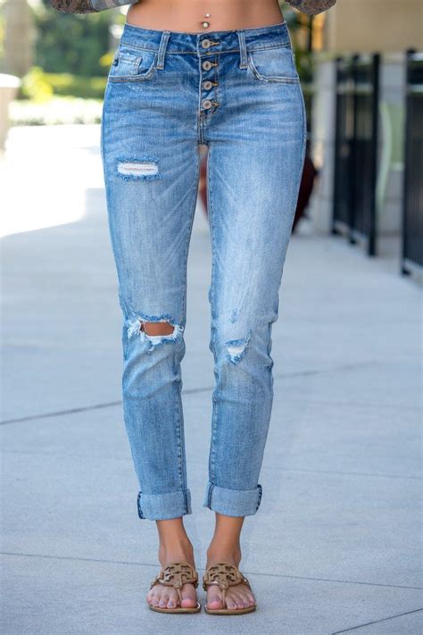Girlfriend Fit Button Fly Kancan Jeans Comfy Jeans Outfit Denim