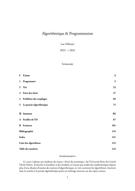 Cours Algorithmique Et Programmation Python Pdf Gratuit