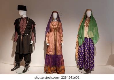 Baku Traditional Clothing An Exhibit Of Old Fancy Textile Wardrobe