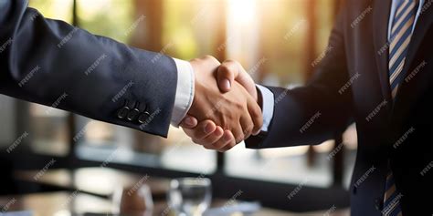 Formal Handshake Marking Agreement Between Professionals Concept