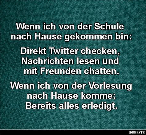 Wenn Ich Von Der Schule Nach Hause Gekommen Bin Direkt Twitter