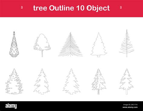 Tree Line Drawing Side View Graphics Trees Elements Single Object
