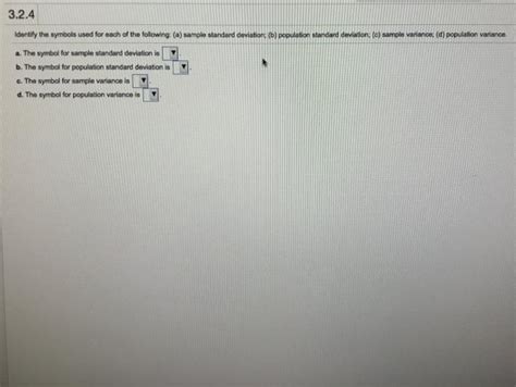 Solved 3 2 4 Identify The Symbols Used For Each Of The
