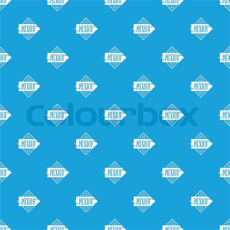 Mexico Pattern Vector Seamless Blue Repeat For Any Use Colourbox