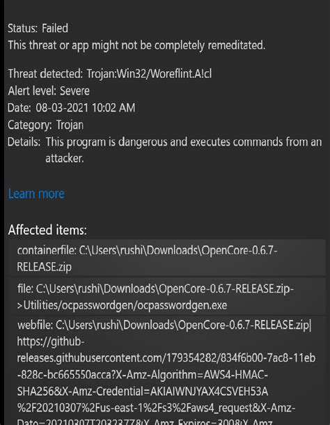 trojan on 0 6 7 · issue 1550 · acidanthera bugtracker · github
