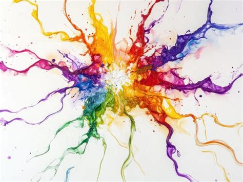 A Vibrant Explosion Of Colors Radiating Outward Creating An Abstract Energetic Visual Effect