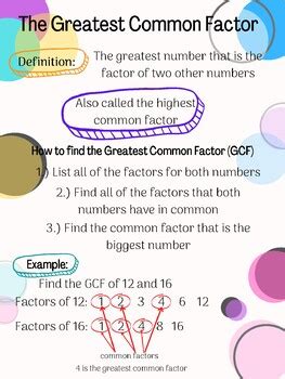 Finding The Greatest Common Factor By The Classroom Emporium TPT