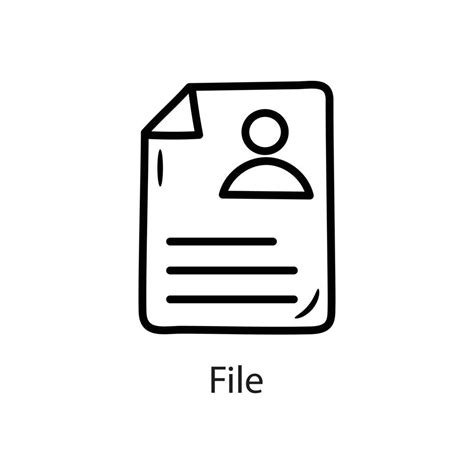 File Outline Icon Design Illustration Data Symbol On White Background Eps 10 File 17393681