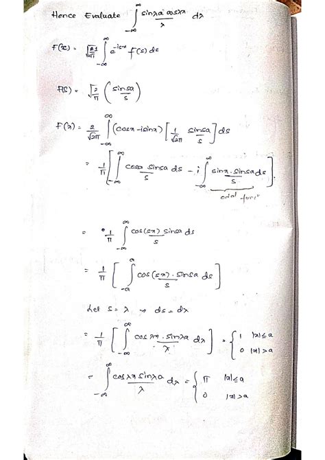 Solution Maths Fourier Series And Fourier Transform Studypool