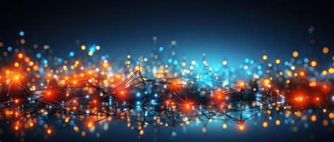 Premium Photo Abstract Geometric With Connected Lines And Dots Big Data Visualization Network