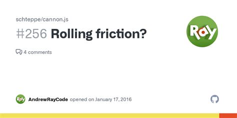 rolling friction · issue 256 · schteppe cannon js · github