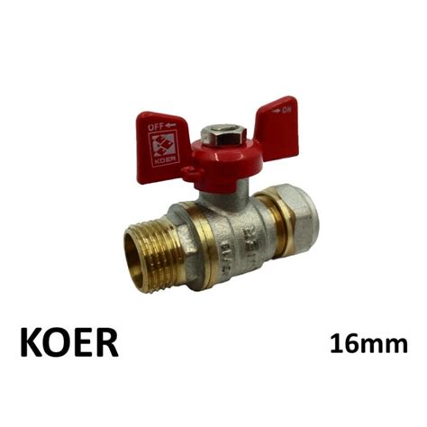 Кран 16-1/2н для металлопластиковых труб KOER