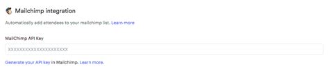 mailchimp integration universe help center