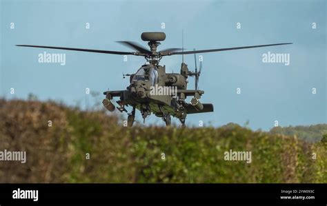 Close Up Of A British Army Boeing Apache Attack Helicopter Gunship Ah2 Ah 64e Ah64 Army Air Corp