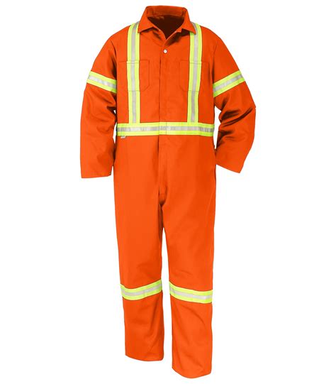 amp ca canadian linen enhanced visibility action back coverall