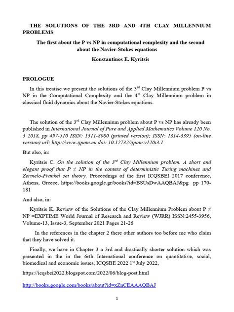 unified clay millennium problems arxiv 11 10 23 pdf computational