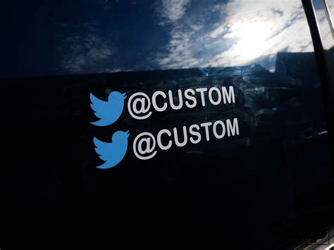 Custom Twitter User Name Sticker Two Pack Grafixpressions