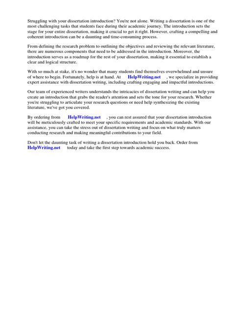 Dissertation Writing The Introduction Pdf Thesis Essays