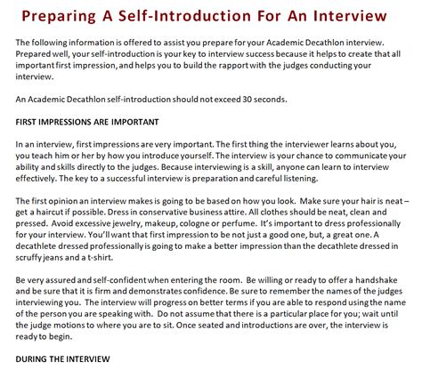 7 free self introduction speech examples in ms word