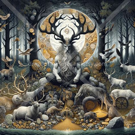 Cernunnos Download Digital Art Instant Downloadable Wallpaper